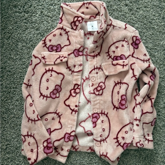 Hello Kitty | Jackets & Coats | Hello Kitty Pink Plush Jean Jacket For ...